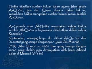 Al hadist (as-sunnah) | PPTX