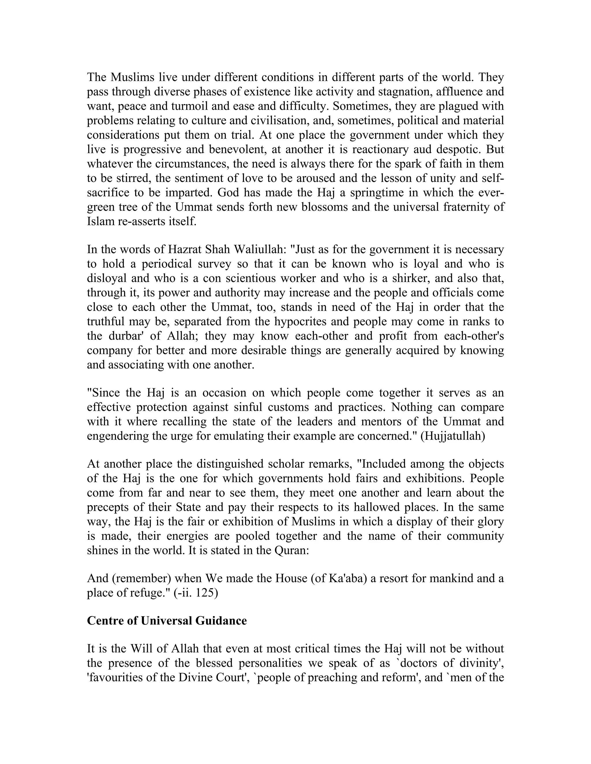 Al hajj the fifth pillar of islam by shaykh abul hasan ali nadwi | PDF