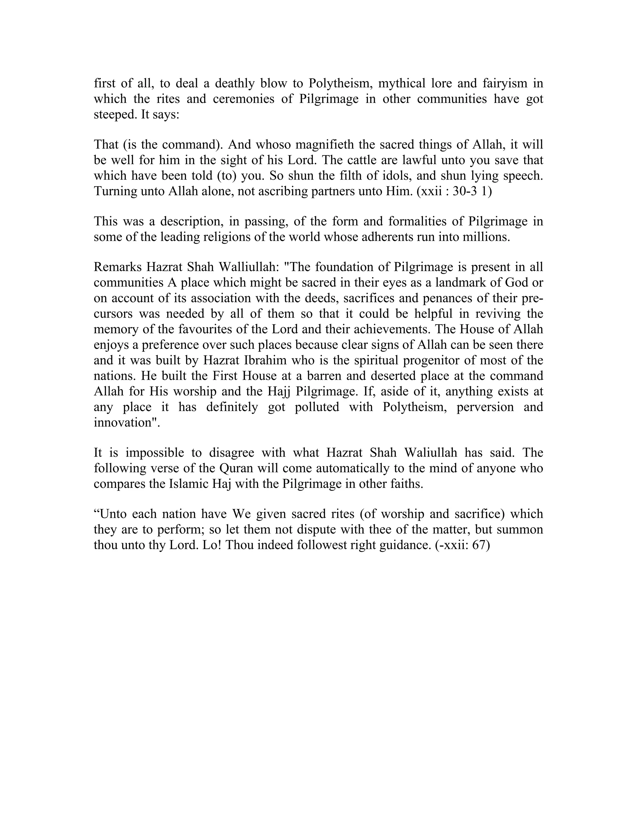 Al hajj the fifth pillar of islam by shaykh abul hasan ali nadwi | PDF