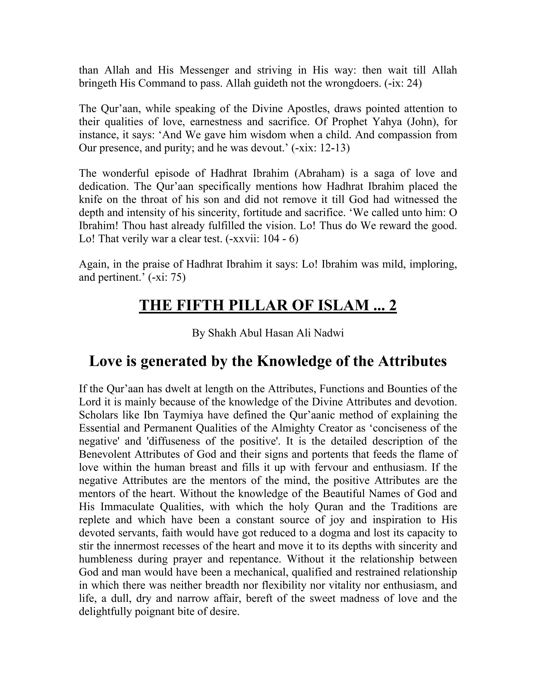 Al hajj the fifth pillar of islam by shaykh abul hasan ali nadwi | PDF