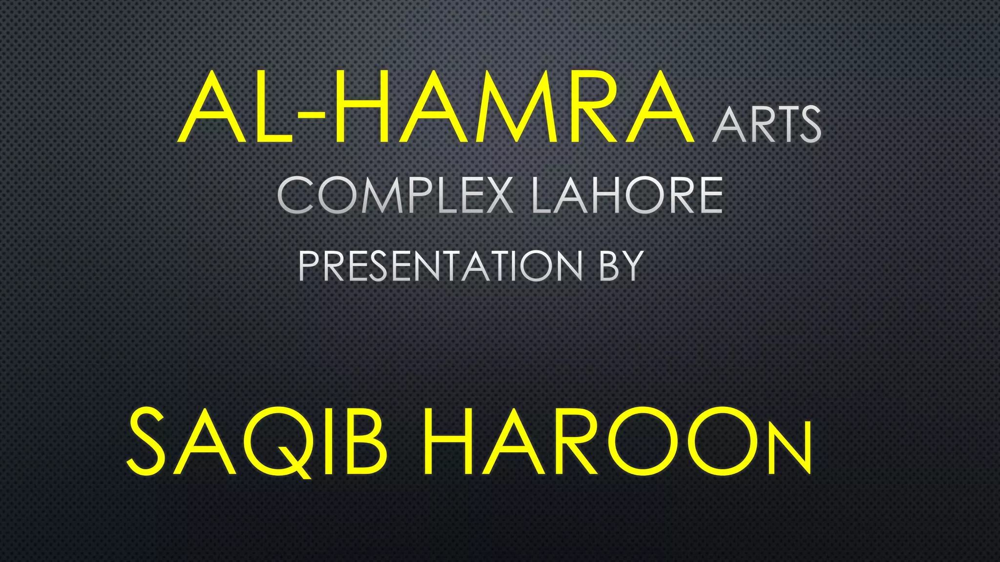 Al hamra arts complex Lahore complete Plans,Sections & Elevations | PPTX