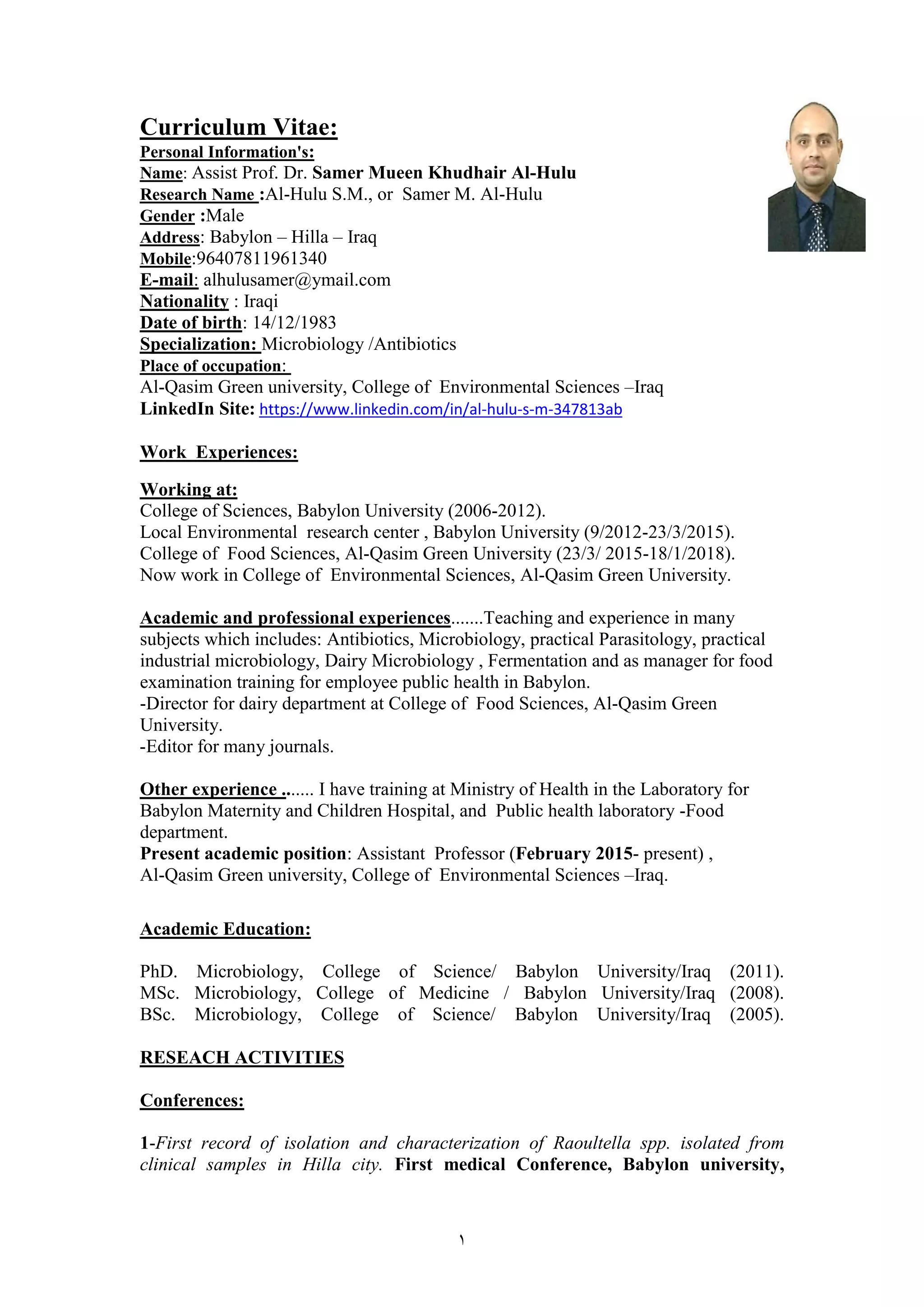 Al hulu c.v. 2019 | PDF