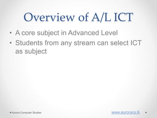 AL ICT at Aurora Computer Studies | PPTX