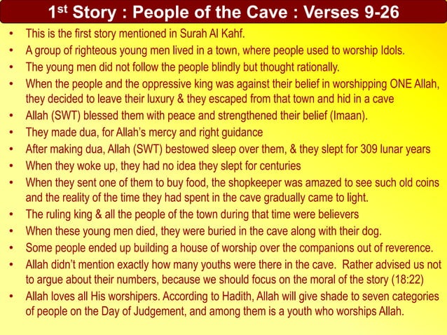 Surah 18 - Al Kahf | PPTX