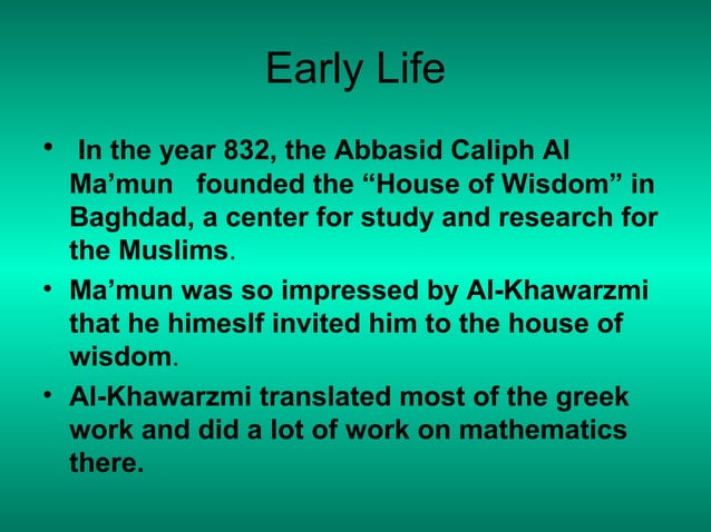 Al khawarzmi-contribution to mathematics | PPT