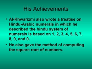 Al khawarzmi-contribution to mathematics | PPT
