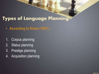 Introduction to language planning-yomna el-hossary | PPTX
