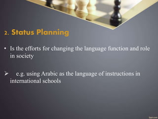 Introduction to language planning-yomna el-hossary | PPTX