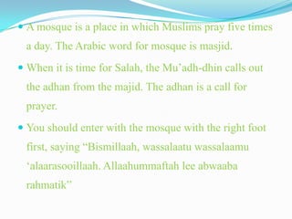 Al masjid (the mosque) | PPTX