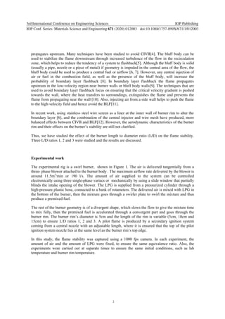 Burner rim geometry effect on flame stability | PDF