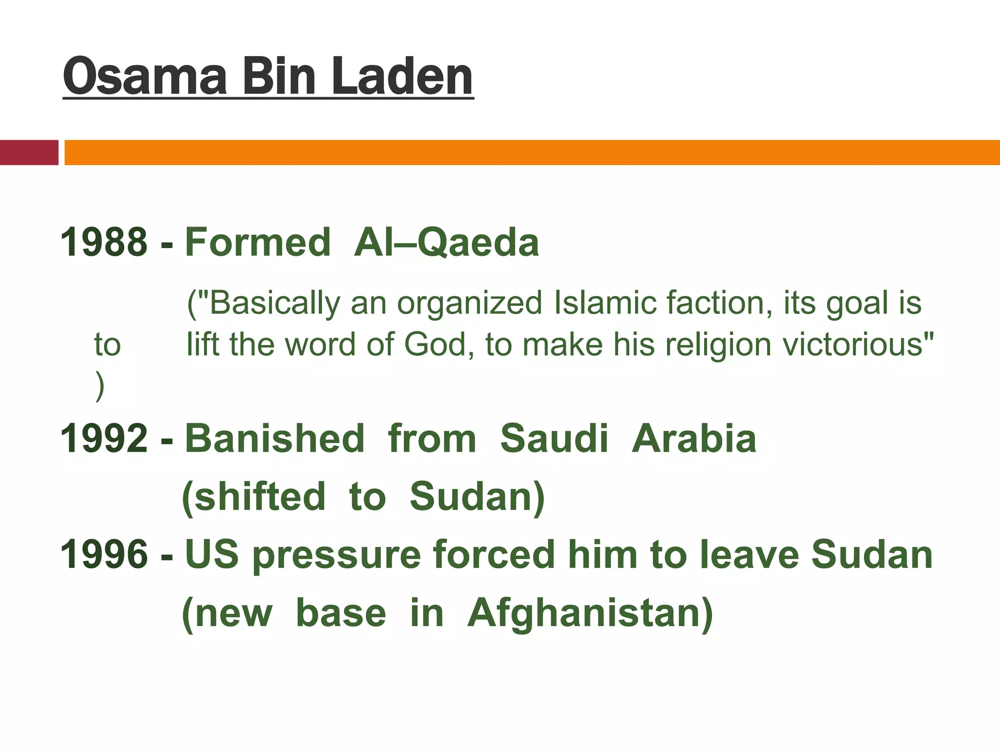 Al-Qaeda Terrorist PPT | PPTX