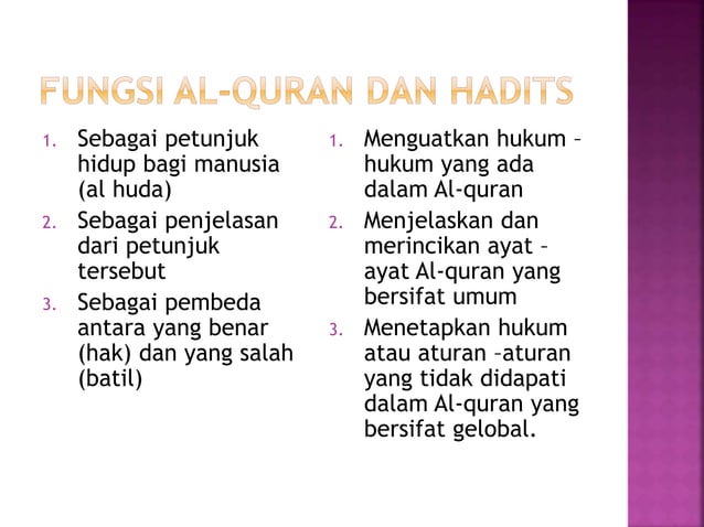 Al quran dan hadits | PPT