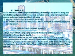 Al quran hadist ~ ''hadis ditinjau dari kualitas & kuantitasnya'' | PPTX