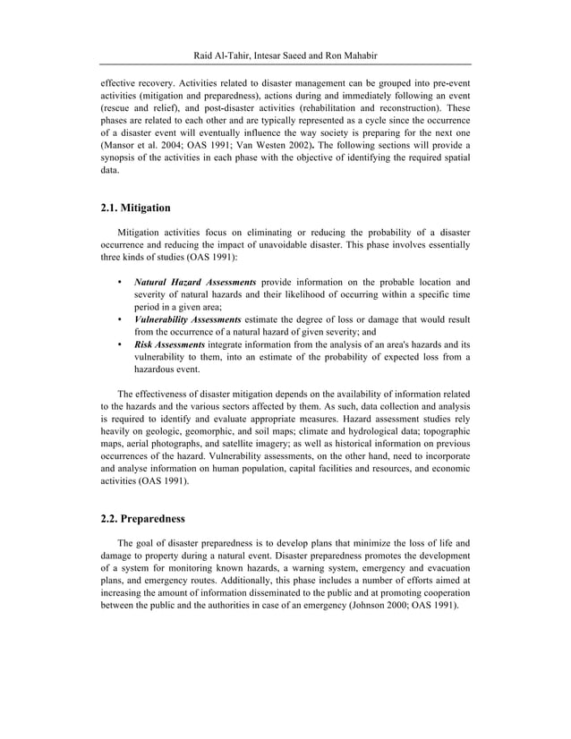 Applications Of Remote Sensing And Gis Technologies In Flood Risk