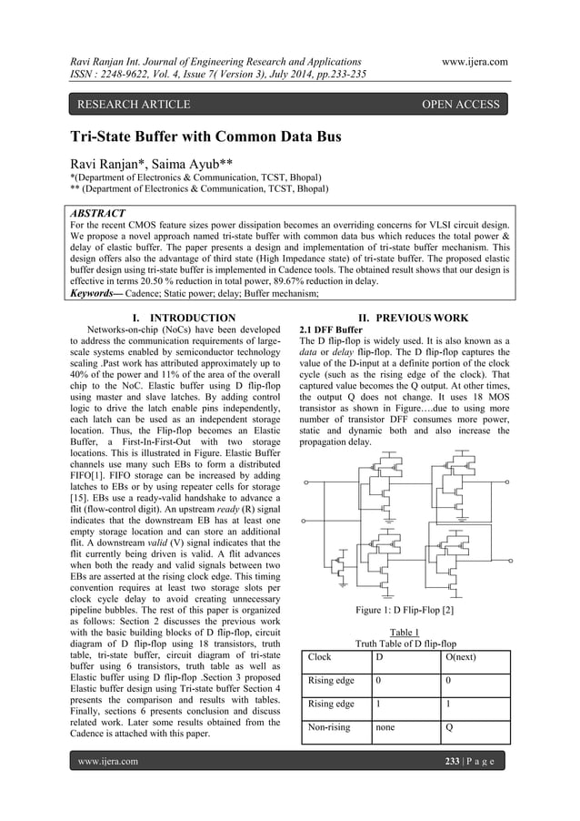 Tri-State Buffer with Common Data Bus | PDF