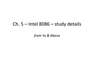 Intel 8086 | PPTX