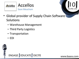 Accpac Live - Meet the Exhibitors | PPT