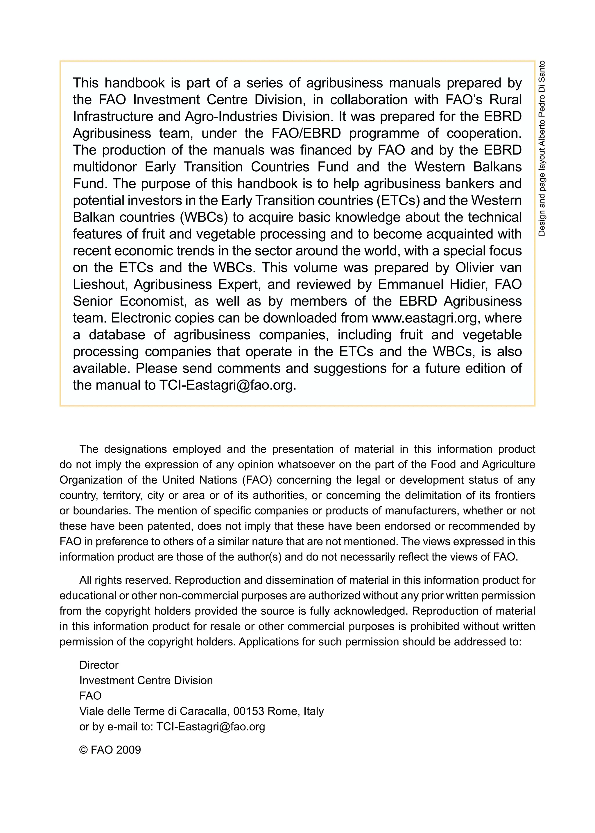 FAO - agribusiness handbook: fruit & vegetable | PDF