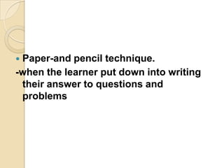 Al1 types ofclassroom assessment | PPTX