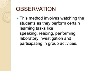Al1 types ofclassroom assessment | PPTX