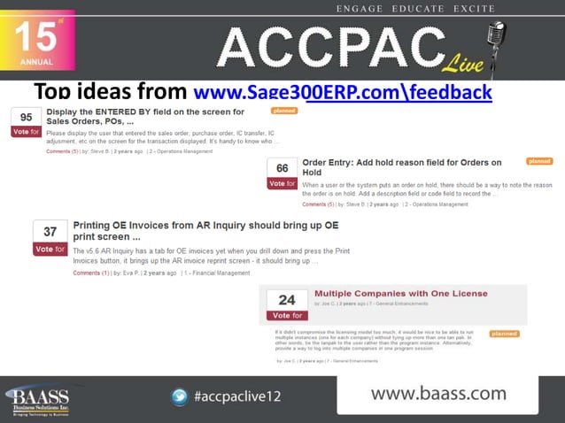 Al 2012 Sage 300 ERP Roadmap | PPT