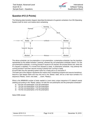 ISTQB Test Analyst Sample Question Paper | PDF
