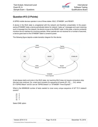 ISTQB Test Analyst Sample Question Paper | PDF
