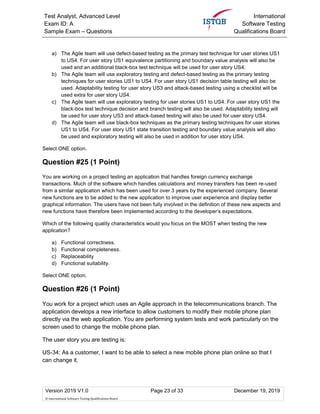 ISTQB Test Analyst Sample Question Paper | PDF
