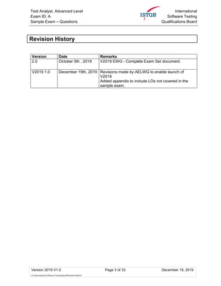 ISTQB Test Analyst Sample Question Paper | PDF
