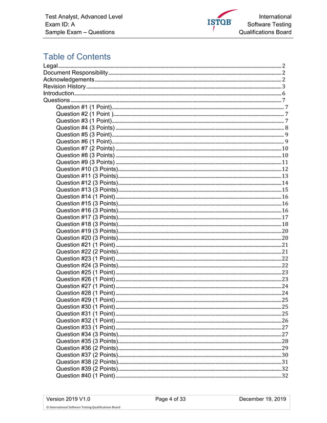 ISTQB Test Analyst Sample Question Paper | PDF