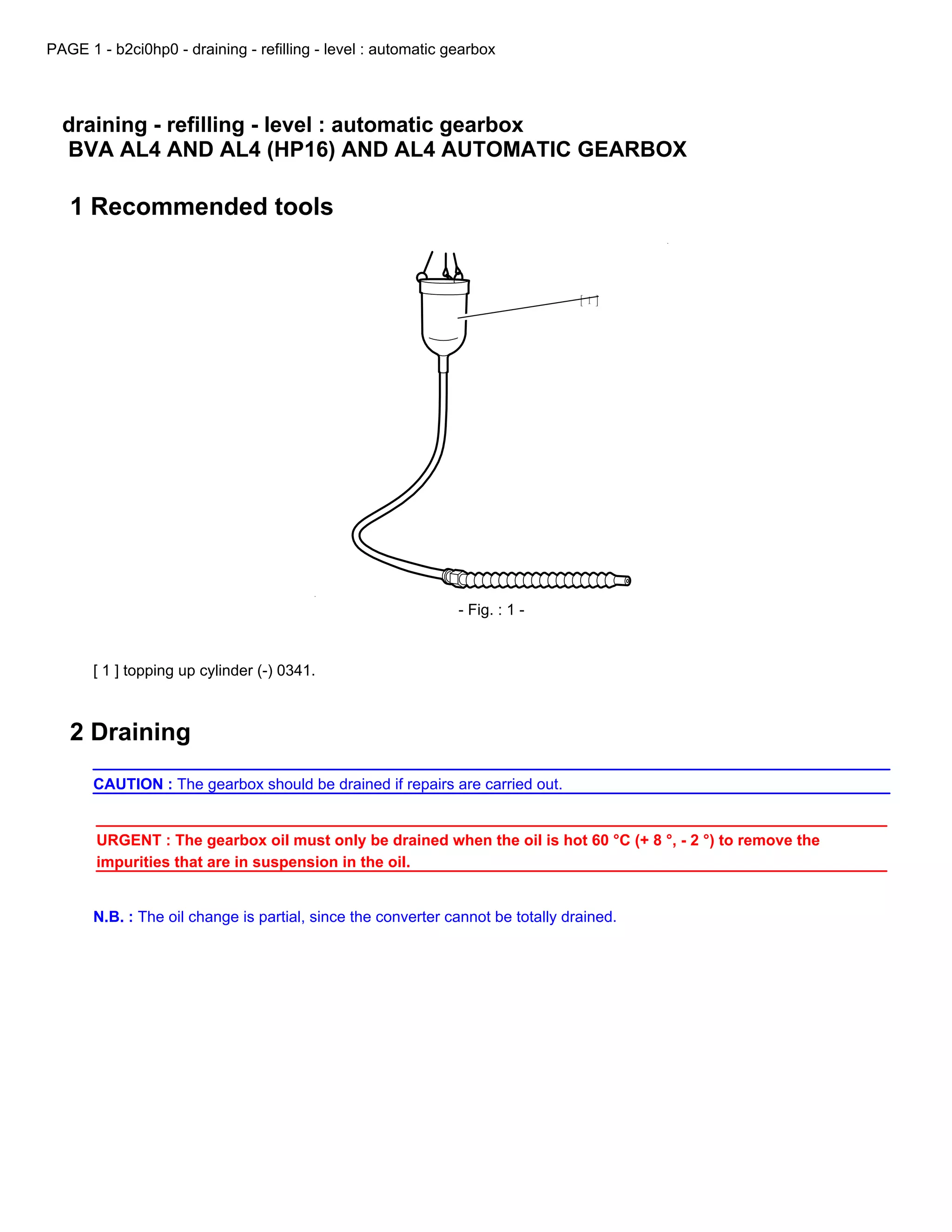 Al4 oil change | PDF