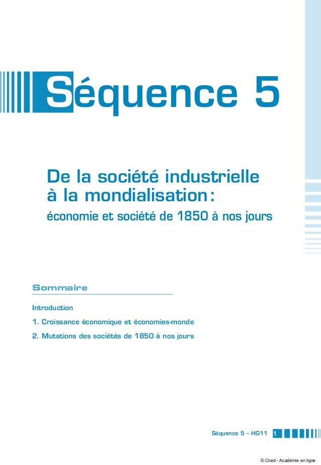 mutations des sociétés depuis 1850 cours