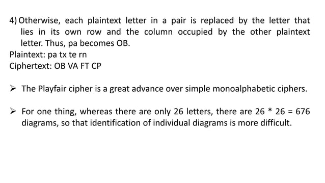Symmetric Cipher Model, Substitution techniques, Transposition ...