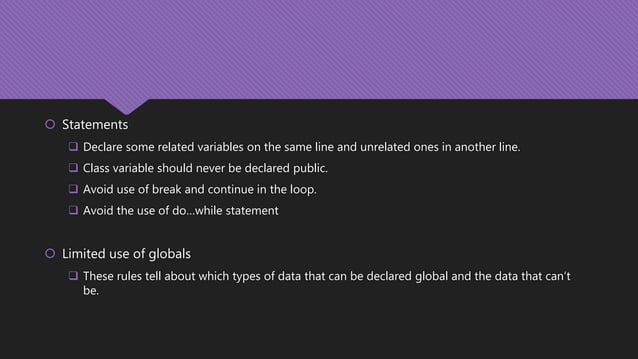 Coding standard and coding guideline | PPTX