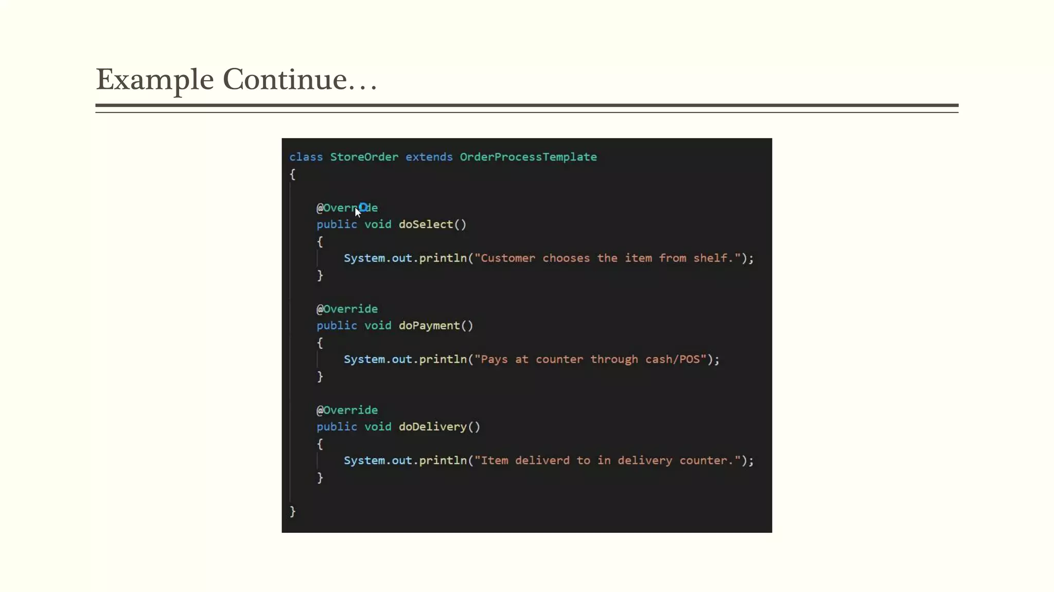 Design Pattern Template Method in Java | PPTX
