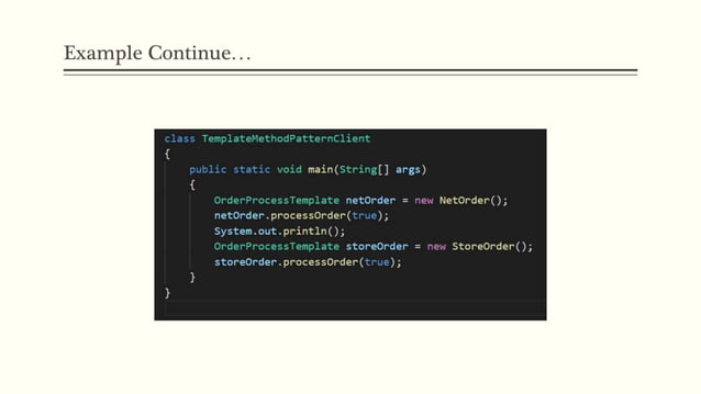 Design Pattern Template Method in Java | PPT
