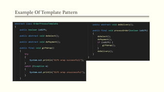Design Pattern Template Method in Java | PPTX