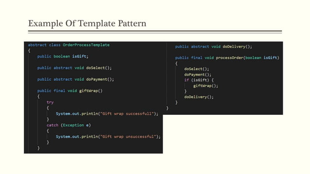 Design Pattern Template Method In Java Ppt