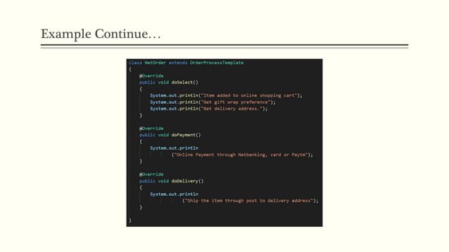 Design Pattern Template Method In Java Ppt