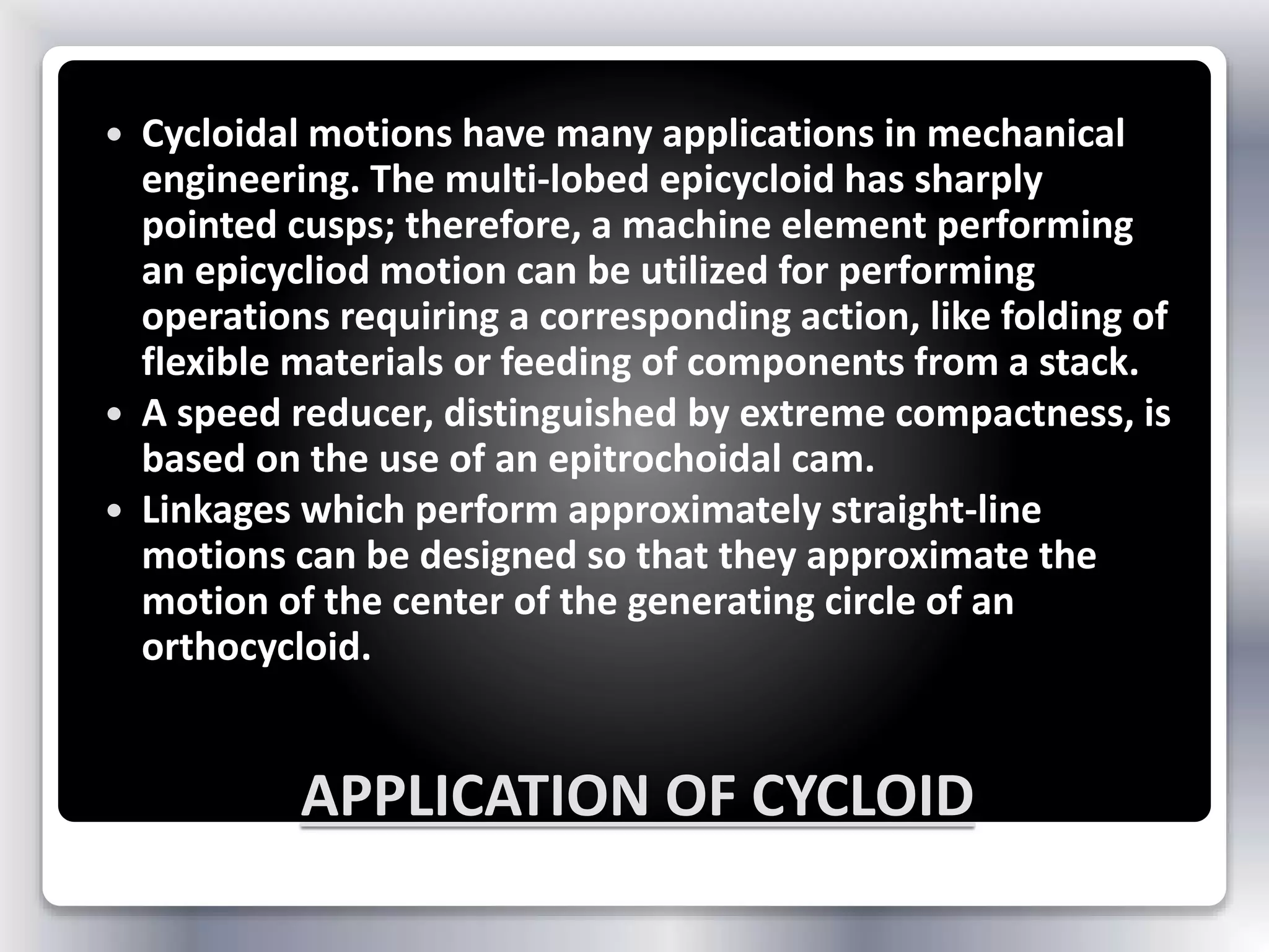 Cycloidal Curve | PPTX | Drawing and Sketching | Arts and Crafts