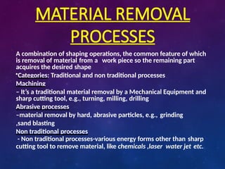 Classification of machining processes (PT) | PPT