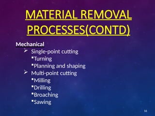 Classification of machining processes (PT) | PPT