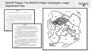 Documenting a Century of Civil Rights Activism. Working with the NAACP ...