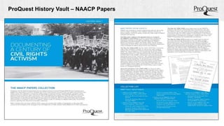 Documenting a Century of Civil Rights Activism. Working with the NAACP ...