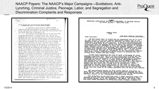 Documenting a Century of Civil Rights Activism. Working with the NAACP ...