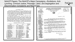 Documenting a Century of Civil Rights Activism. Working with the NAACP ...