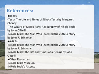 (The life and history of Nikola Tesla).pptx | Physics | Science