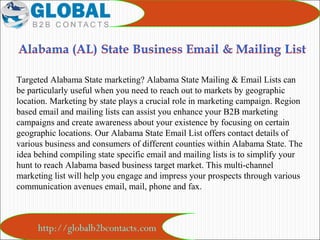 Alabama (AL) State Business Email & Mailing List | PPT