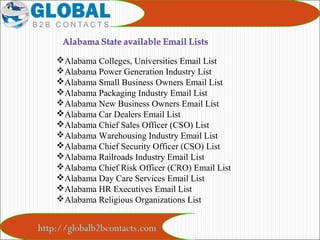 Alabama (AL) State Business Email & Mailing List | PPT
