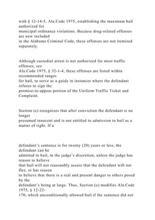 Alabama Rules of Criminal Procedure Rule 7. Release. .docx